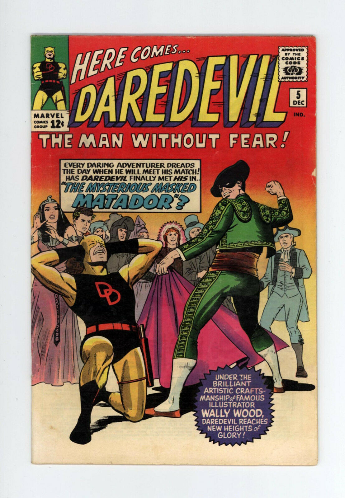 Daredevil #5 VG/FN - OLD Costume - Origin & 1st Matador - Daredevil Pin ...