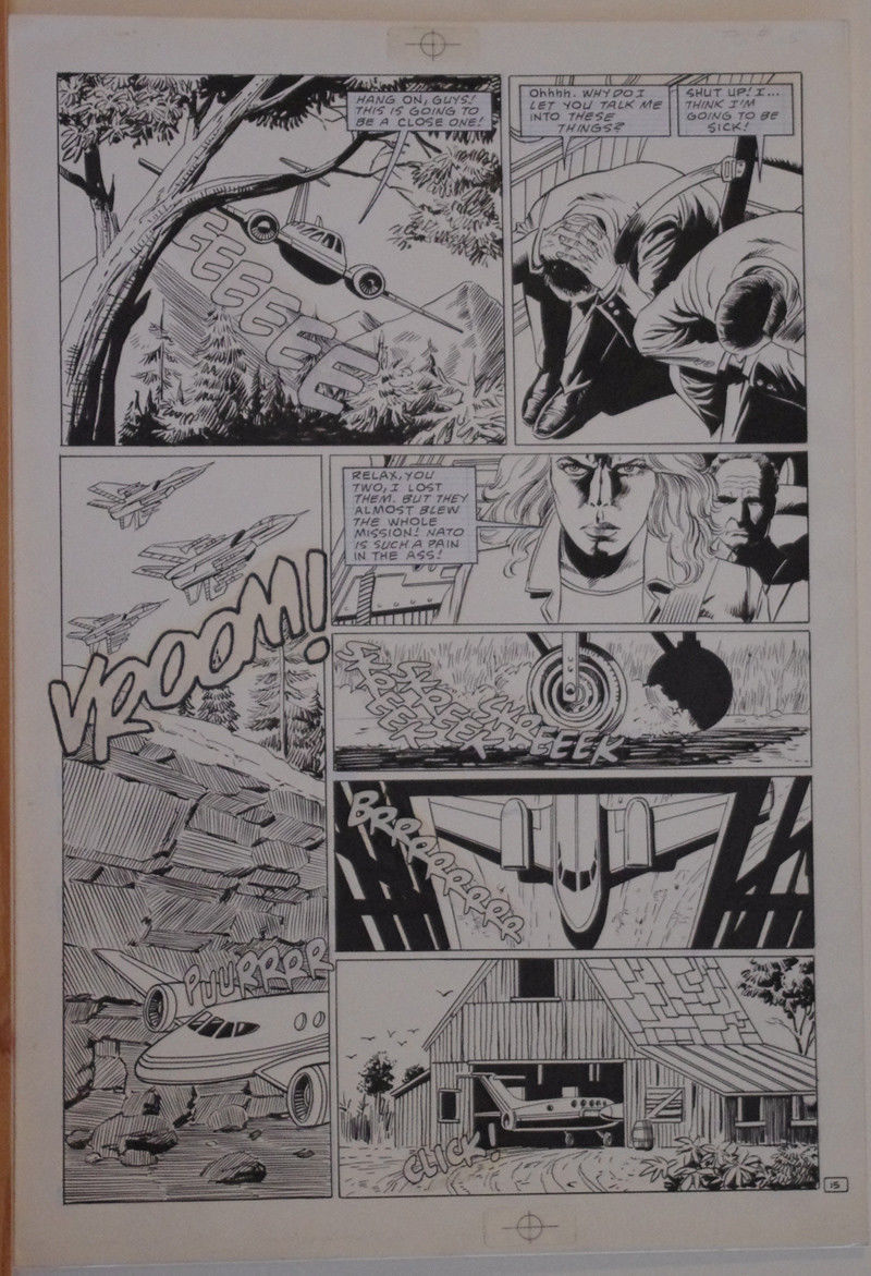PAUL GULACY / DAN ADKINS original art, CODENAME DANGER #4, pg 15, Pope ...