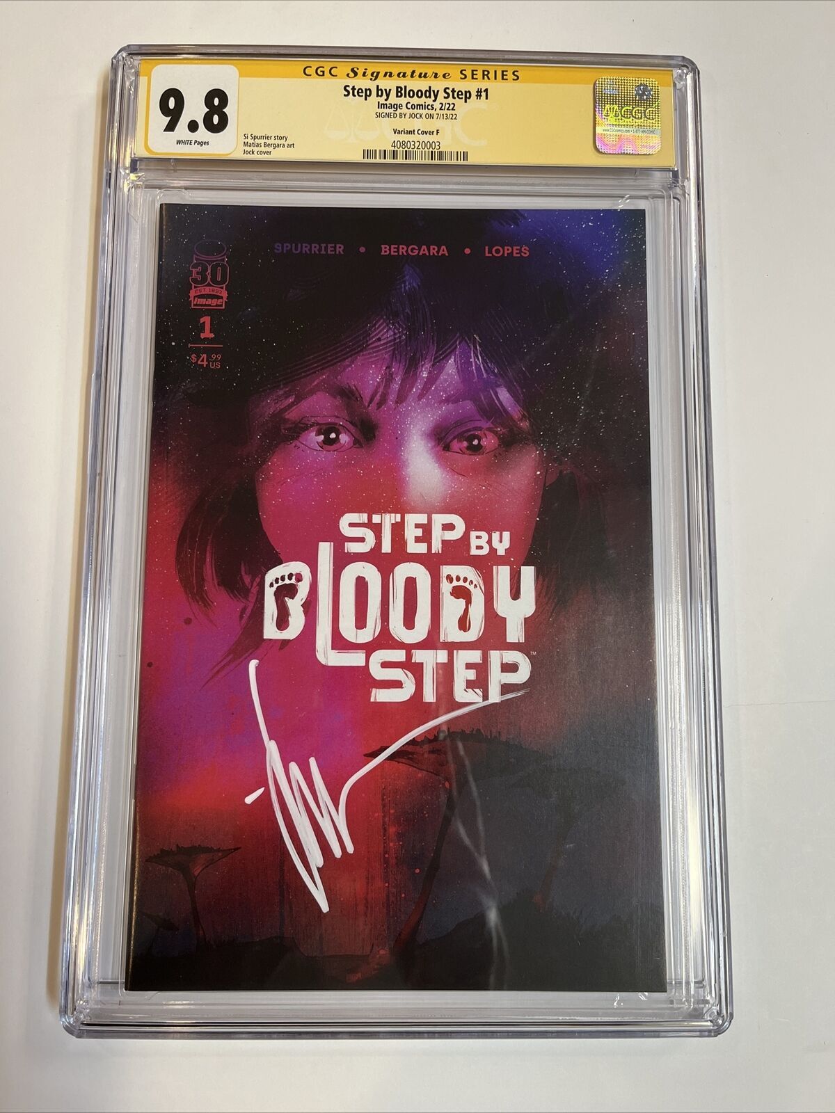 Step By Bloody Step (2022) # 1 ( CGC 9.8 SS) | Signed By Jock Cover | 1 ...