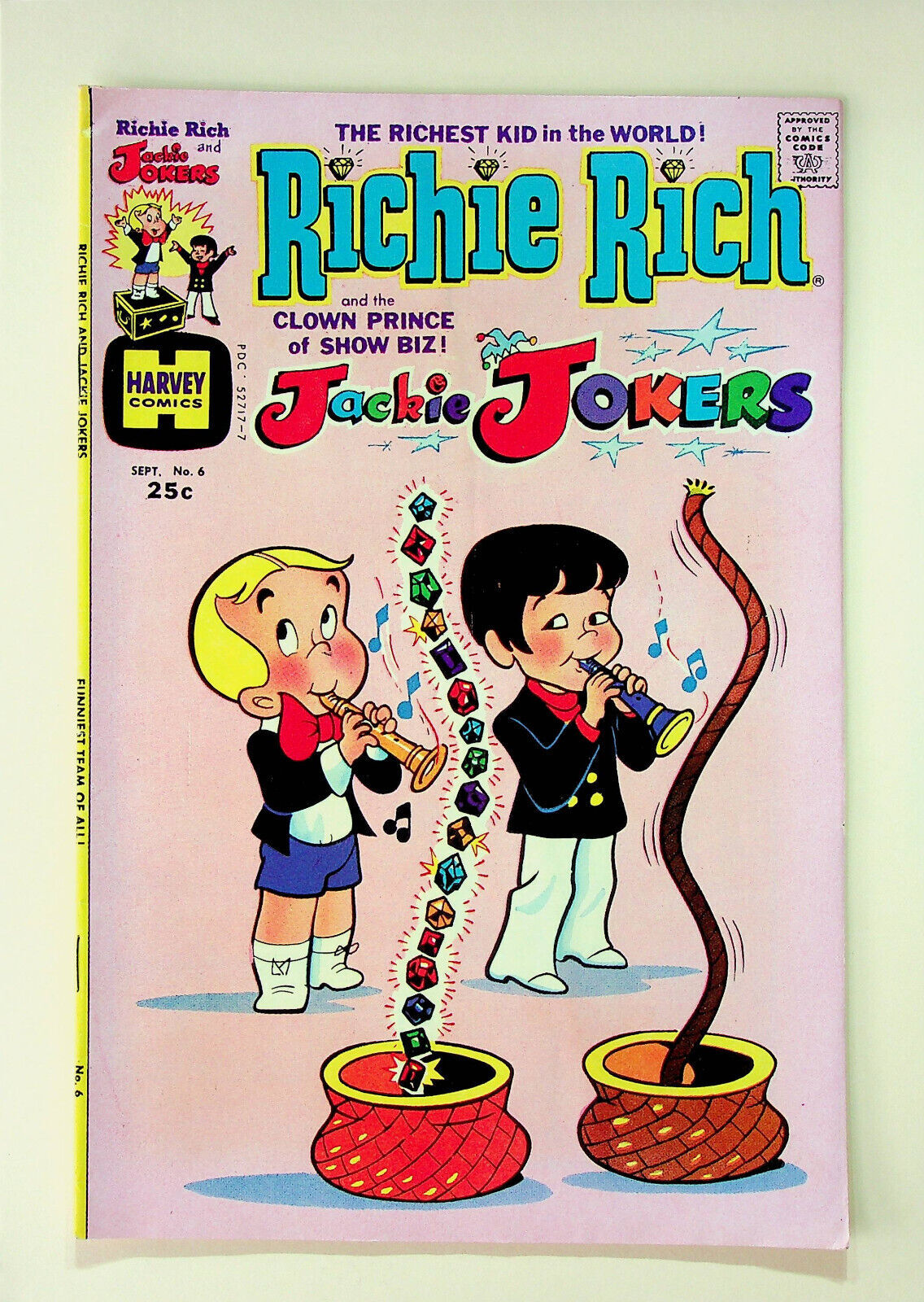 Richie Rich and Jackie Jokers #6 (Sep 1974, Harvey) - Very Good | Comic ...