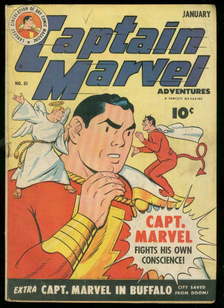 Captain Marvel Adventures #31 1944-Devil & Angel-Fawcet FR/G | Comic ...