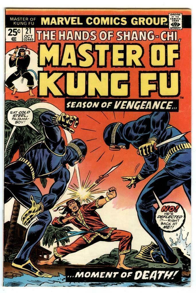 Master of KUNG FU #21 1974 SHANG-CHI- Marvel Value Stamp #62 The ...
