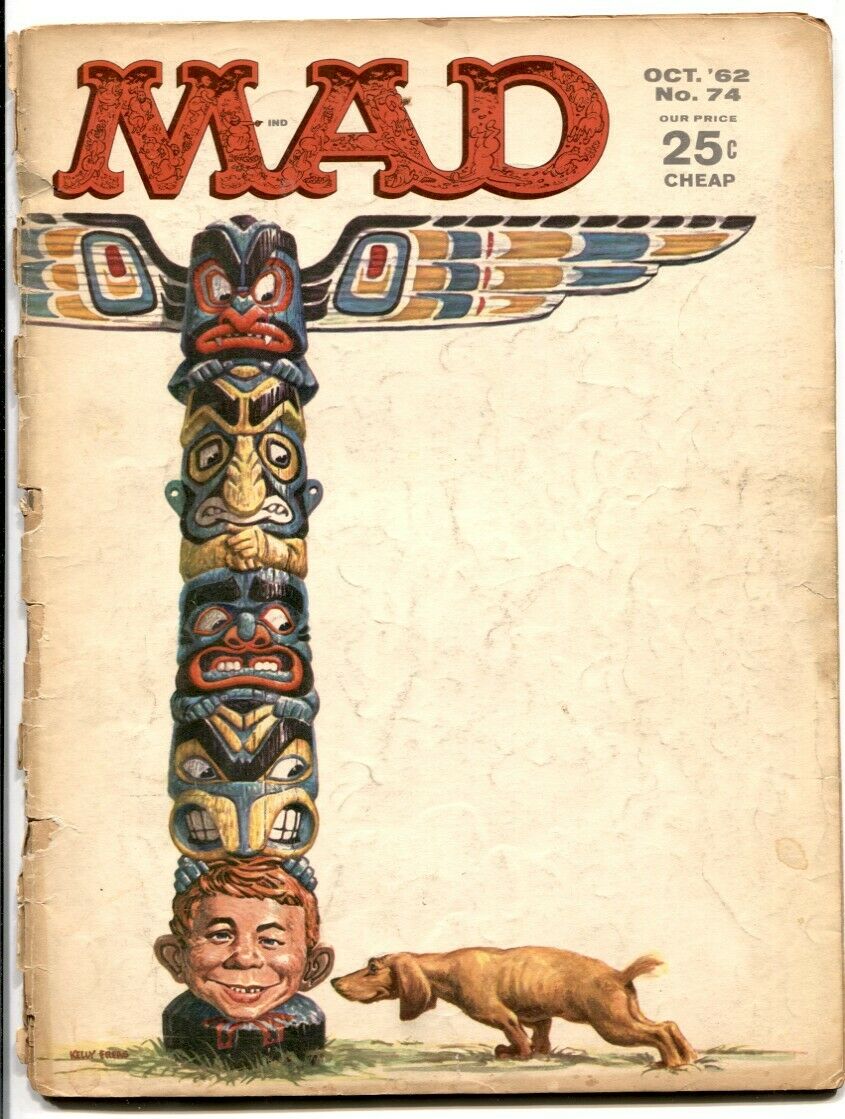 Mad Magazine #74 1962-ALFRED E. NEUMAN-Totem Pole cover FAIR | Comic ...