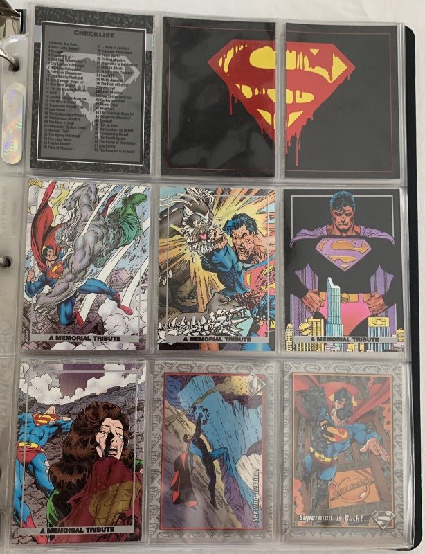 The Death Of Superman & The Return Of Superman Trading Cards Set ...