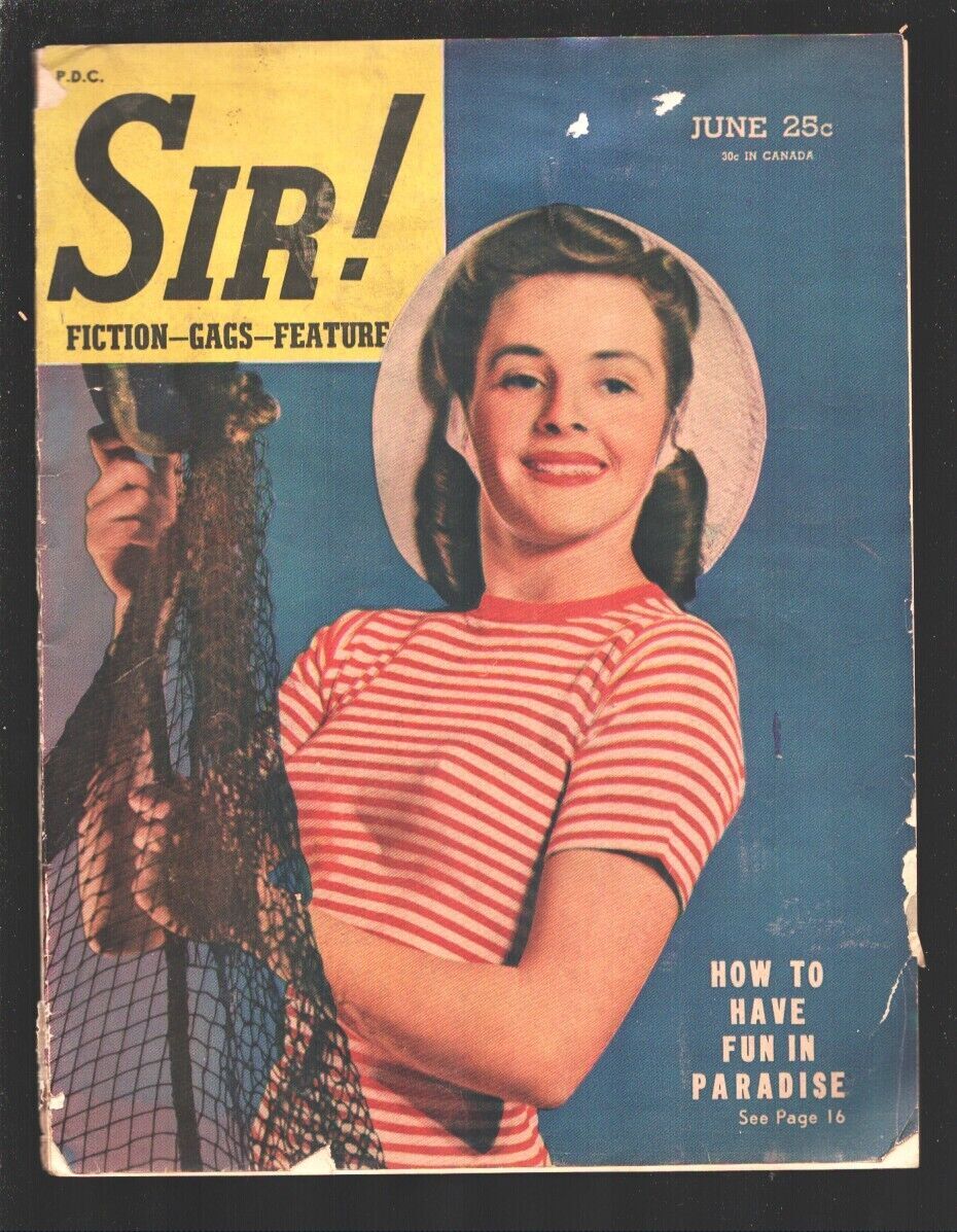 Sir! #1-6/1944-Pin-up girl cover-Pulp fiction-cartoons-cheesecake ...