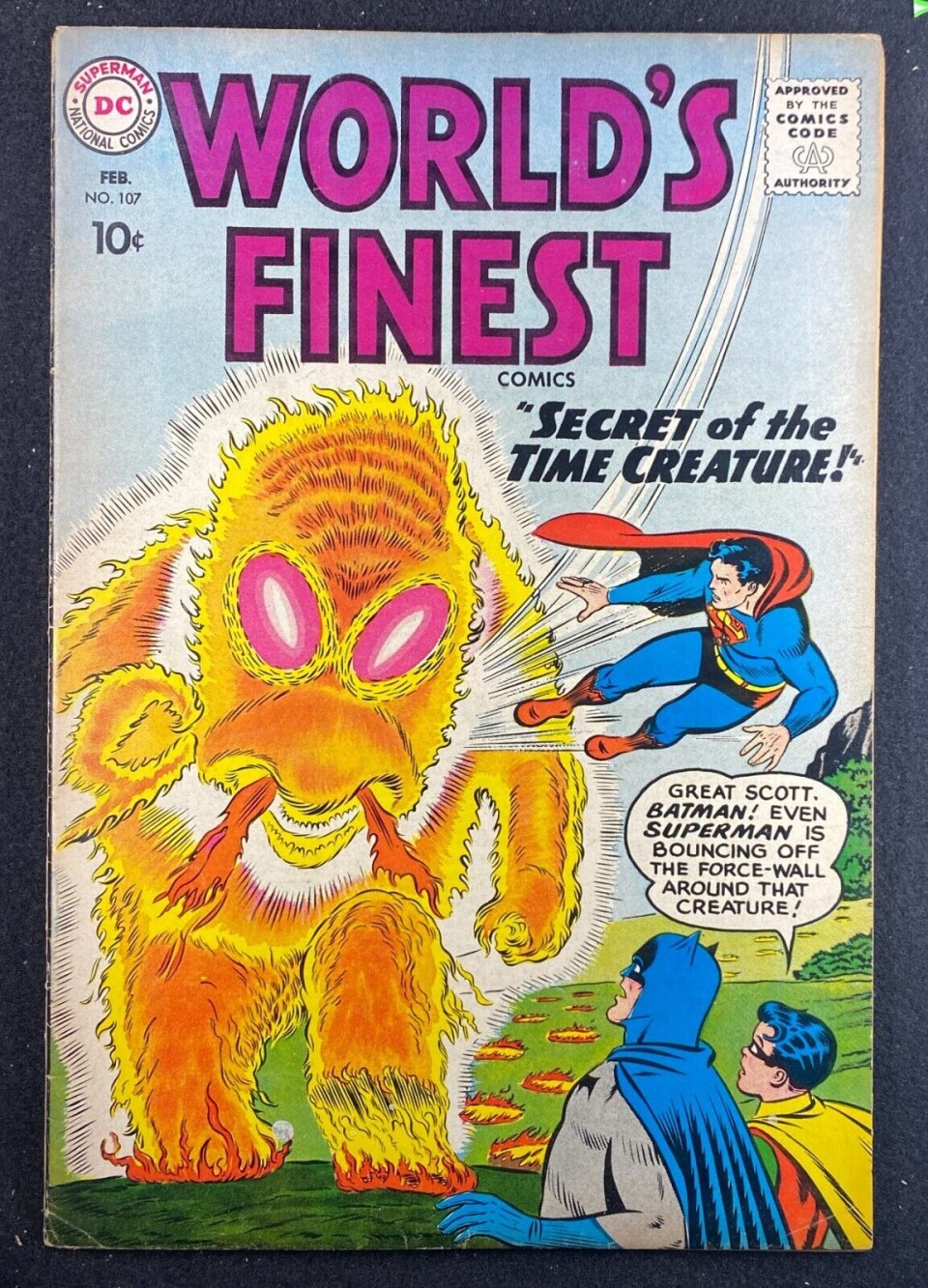 World’s Finest (1941) #107 FN (6.0) Curt Swan Batman Superman Time ...