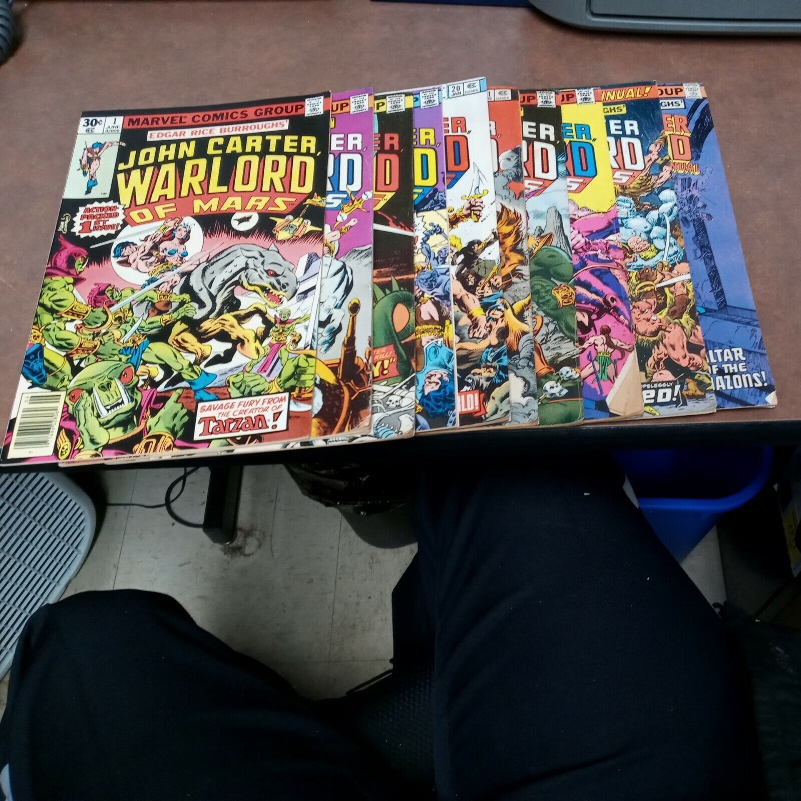 John Carter Warlord Of Mars 10 Issue Bronze Age Marvel Comics ...