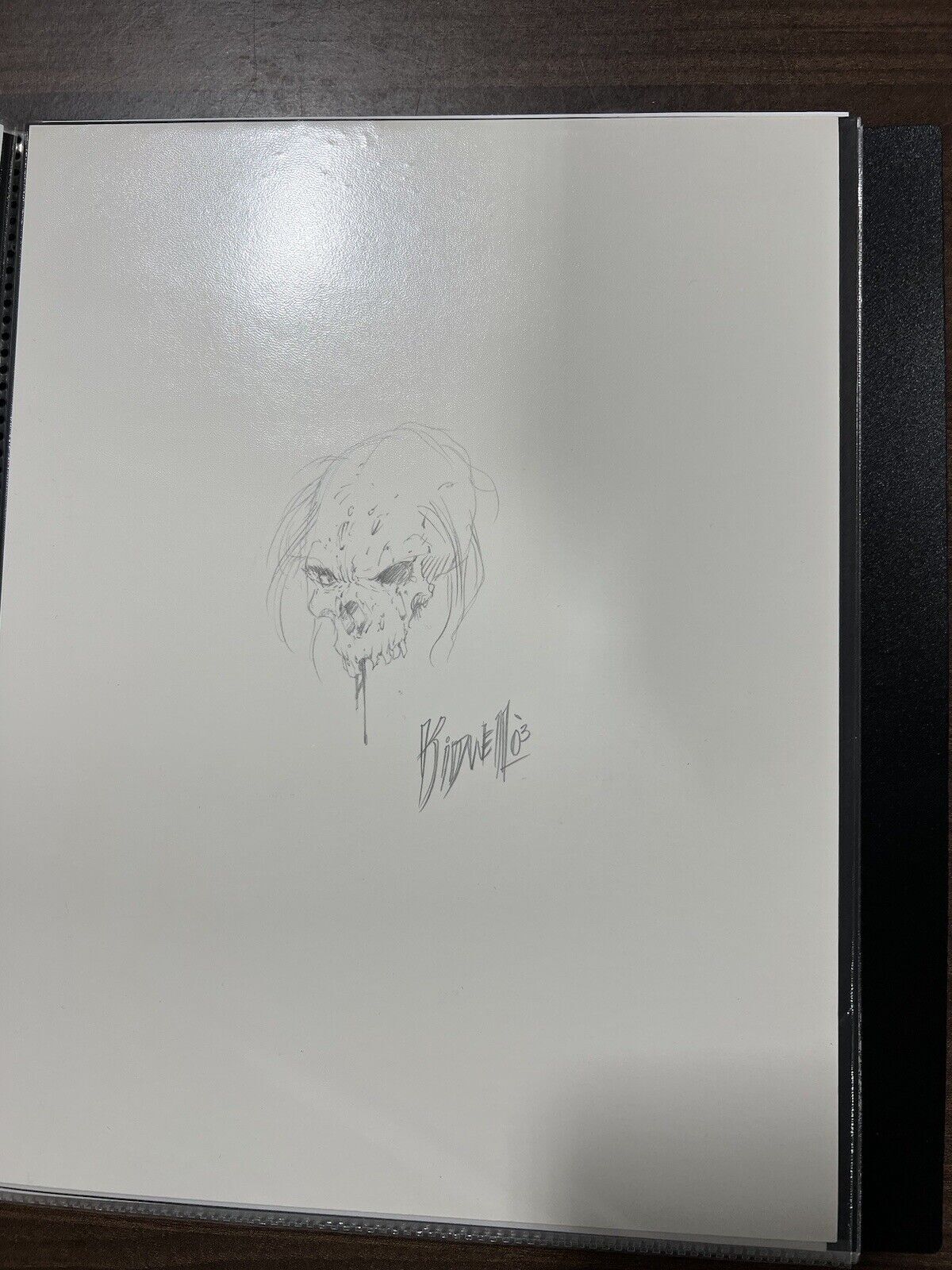 Mark Kidwell Original Art Sketch Zombie Head Pencil Paper 8.5x11 ...