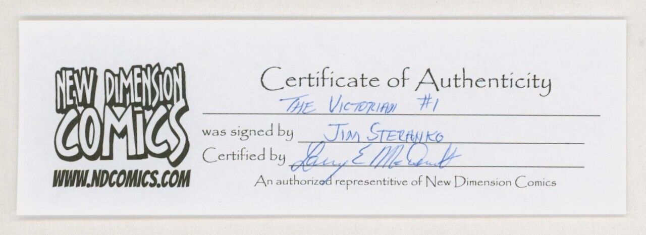 SIGNED The Victorian #1 1999 Jim Steranko Cover Art Penny Farthing ...