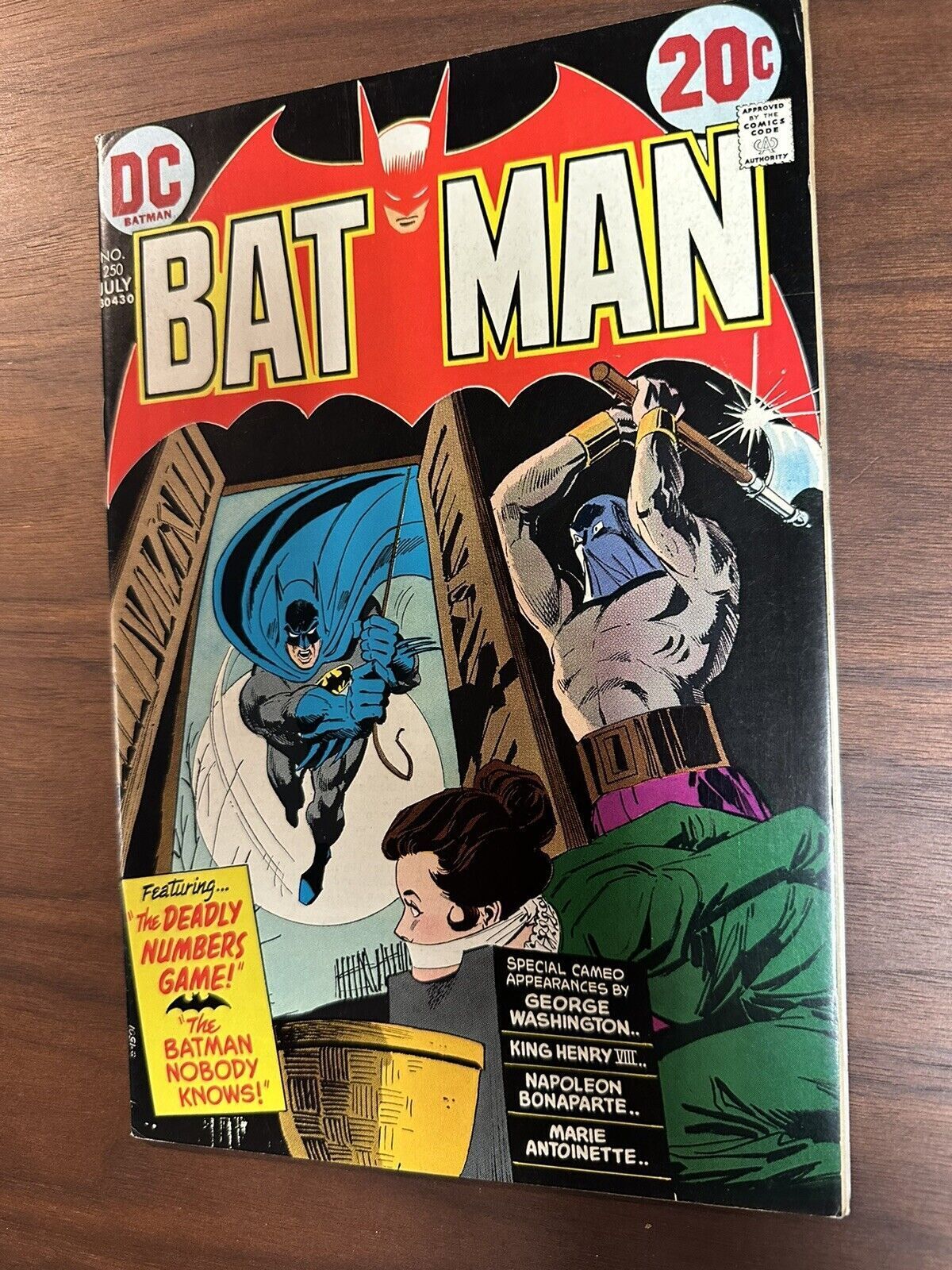 Batman #250 FN “The Deadly Numbers Game!" Dick Giordano Cover (DC 1973 ...