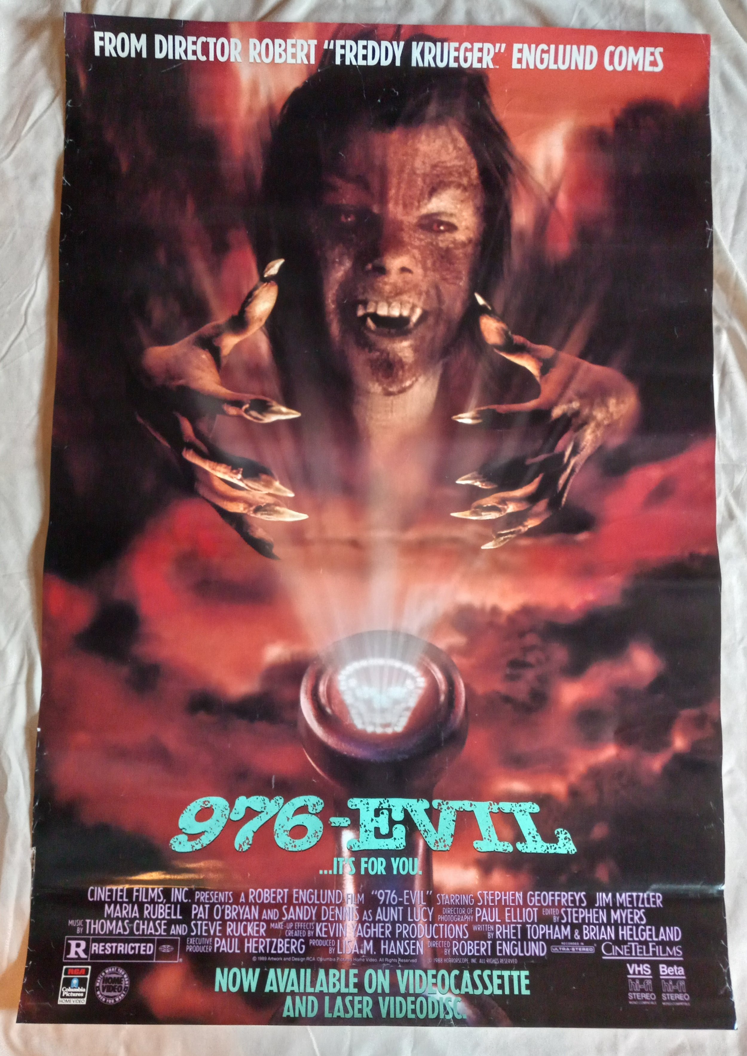 976-EVIL: Original promotional movie poster (1988) | Comic Collectibles - Posters / HipComic