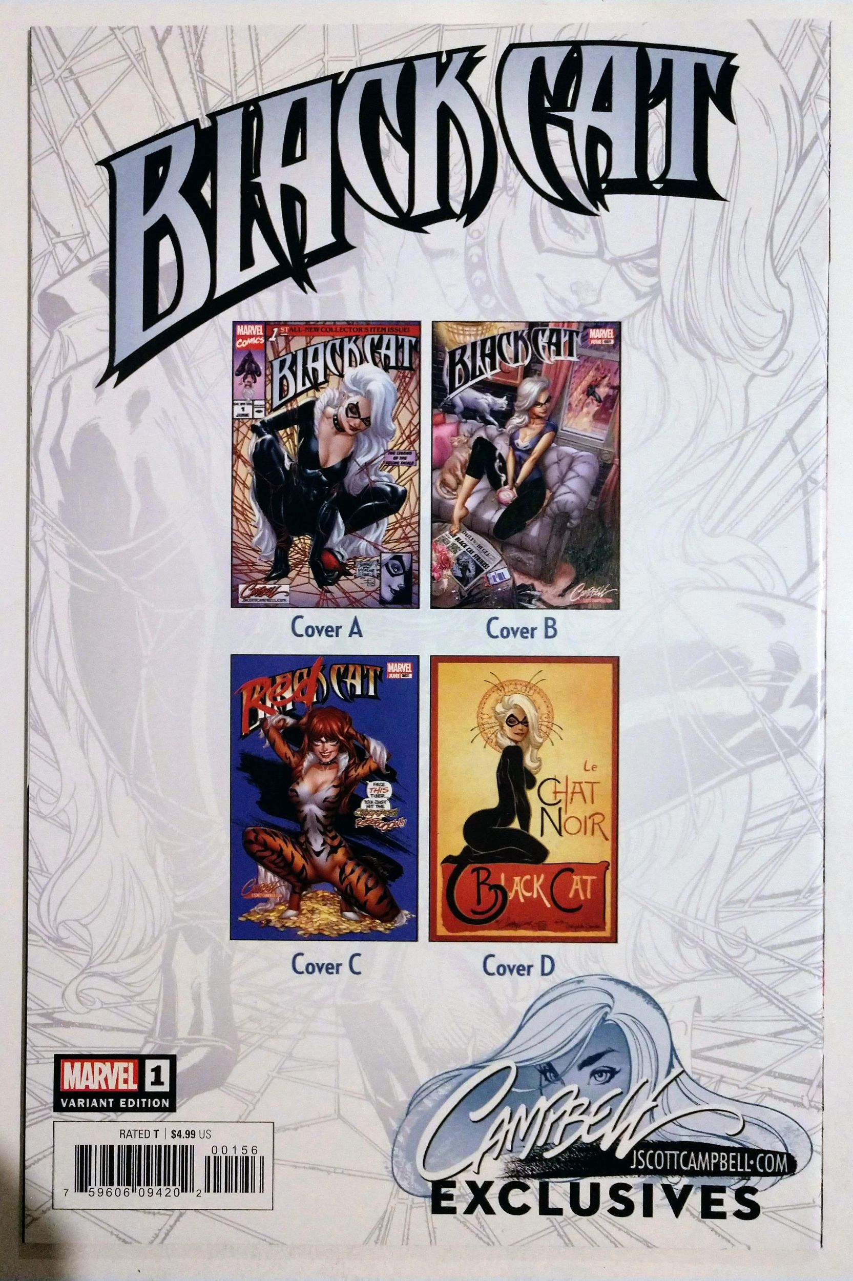 Black Cat #1 (9.6, 2019) Signed Campbell - Cover G - Felicia's Loft Virgin | Comic Books ...