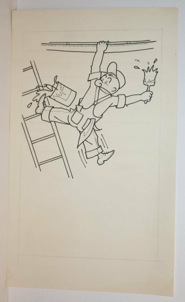 Painter Falling Off Ladder Gag art by George Papp | Comic Collectibles ...