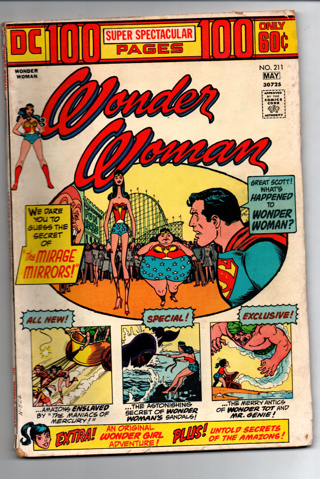 Wonder Woman #211 - Superman - 100 Pages - 1974 - GD/VG | Comic Books ...