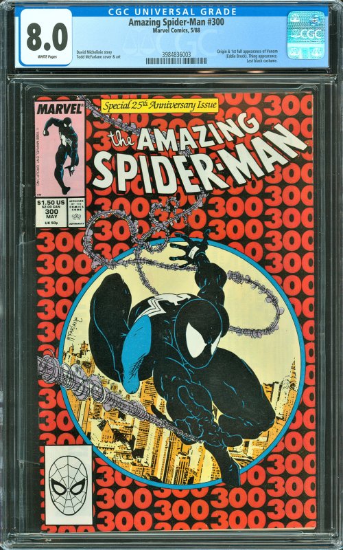 The Amazing Spider-Man #300 (1988) CGC Graded 8.0 - 1st Full Venom ...