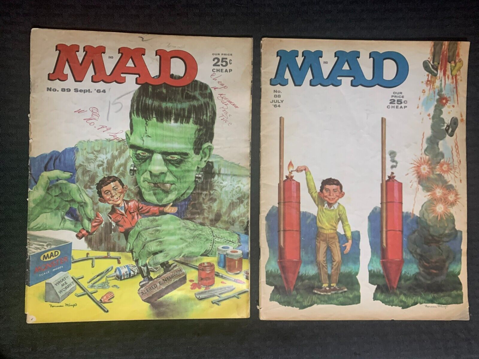 1964 MAD Magazine #88 & 89 GD/GD+ Alfred E Neuman LOT of 2 ...