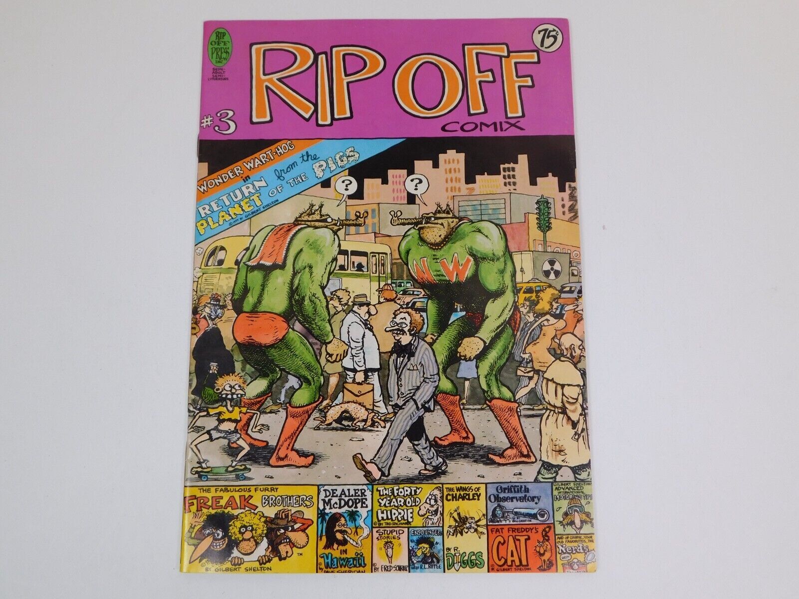 RIP OFF COMIX #3- Freak Brothers Wonder Warthog- 1st Print Underground ...
