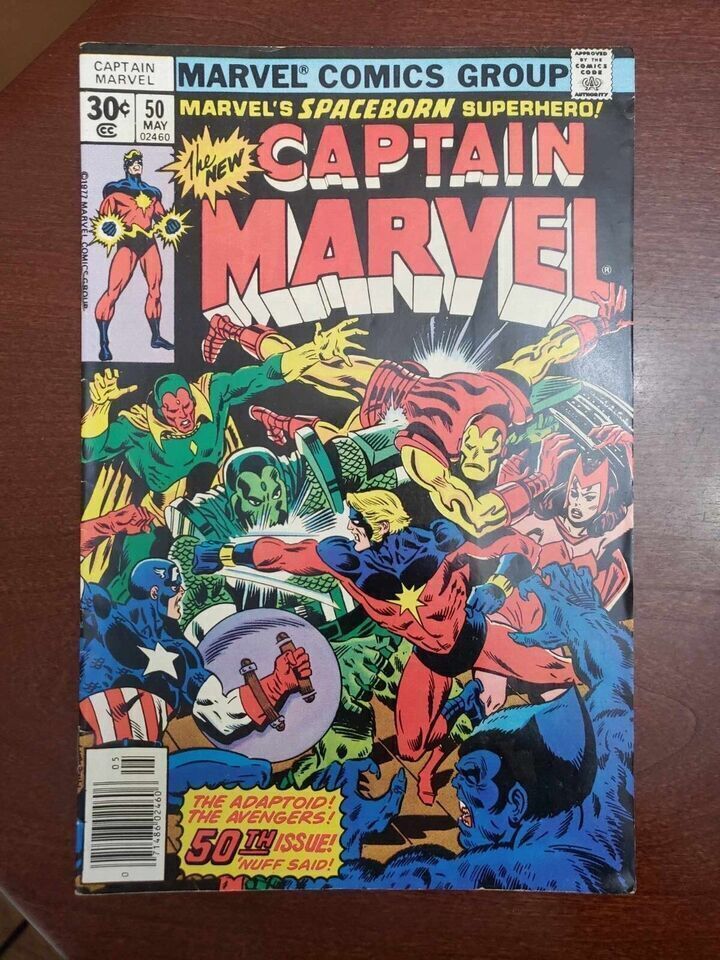 Captain Marvel #50 (1977) NM First Appear. Doctor Minerva (Minn-Erva ...
