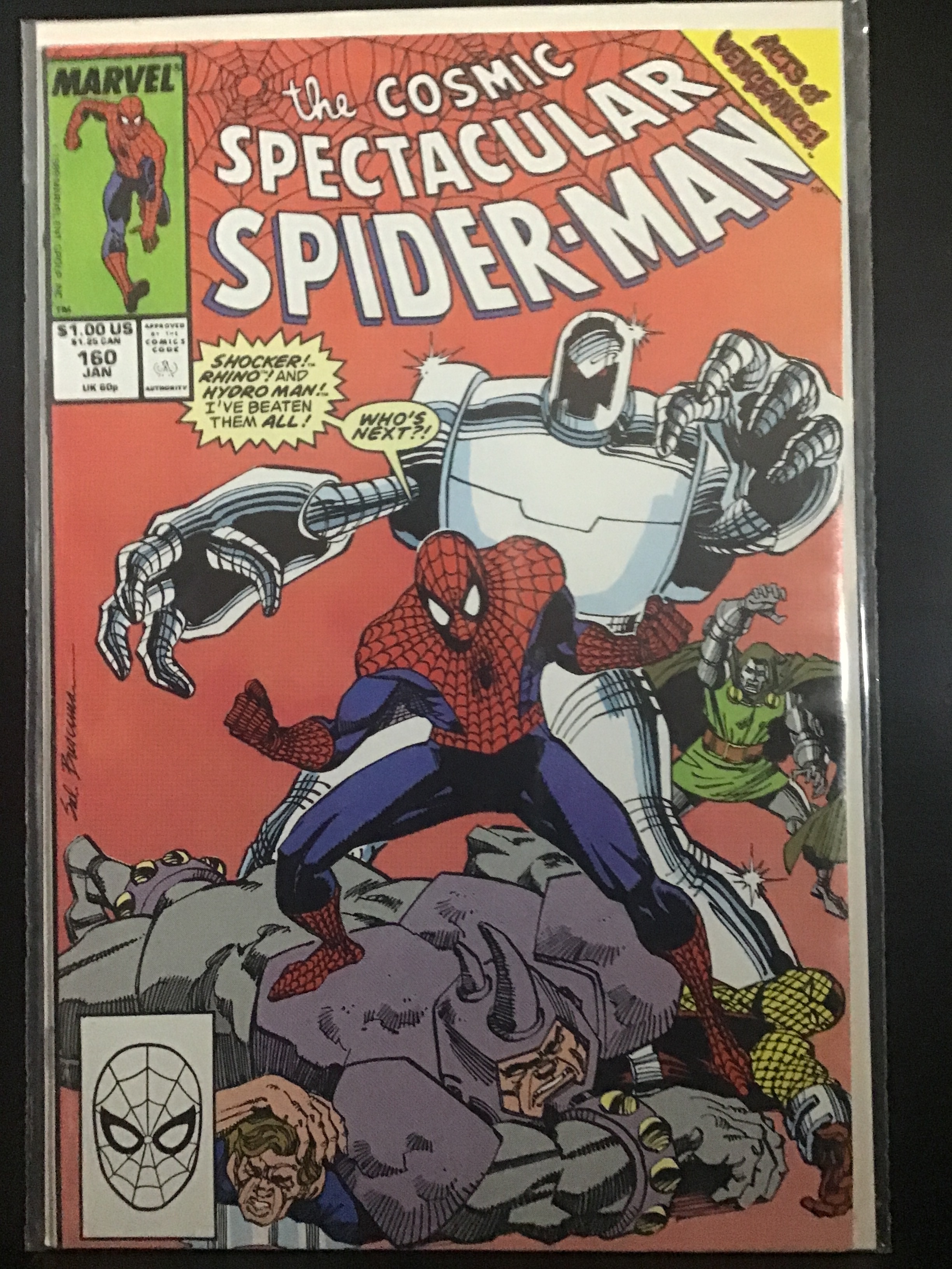 The Spectacular Spider-Man #160 Direct Edition (1990) | Comic Books ...