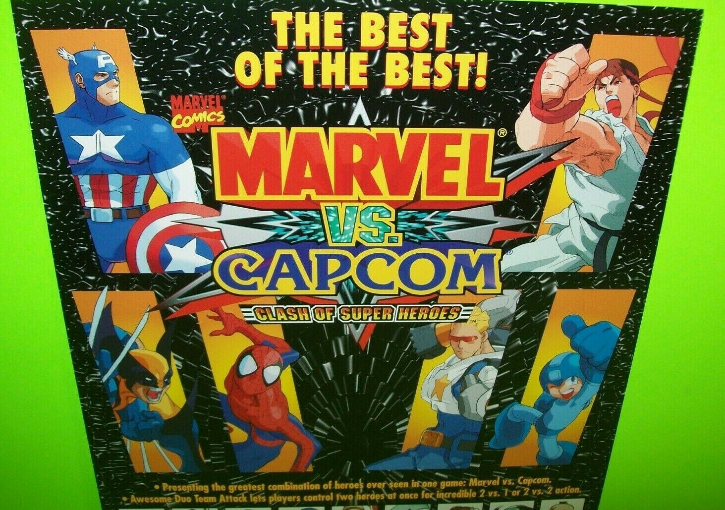 Marvel VS Capcom Super Heroes Arcade FLYER 1998 Original Venom ...