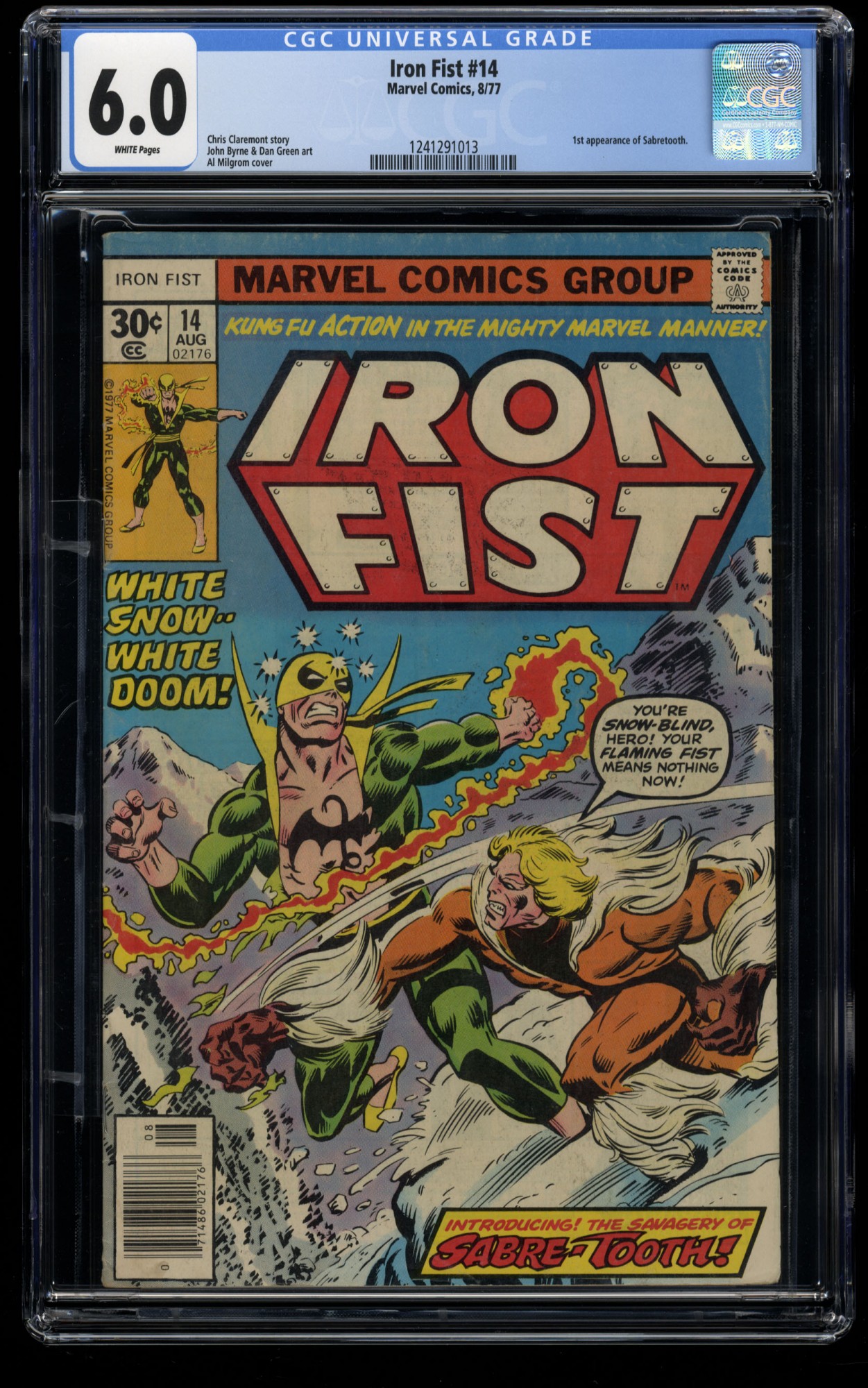 Iron Fist #14 CGC FN 6.0 White Pages 1st Sabretooth! | Comic Books ...