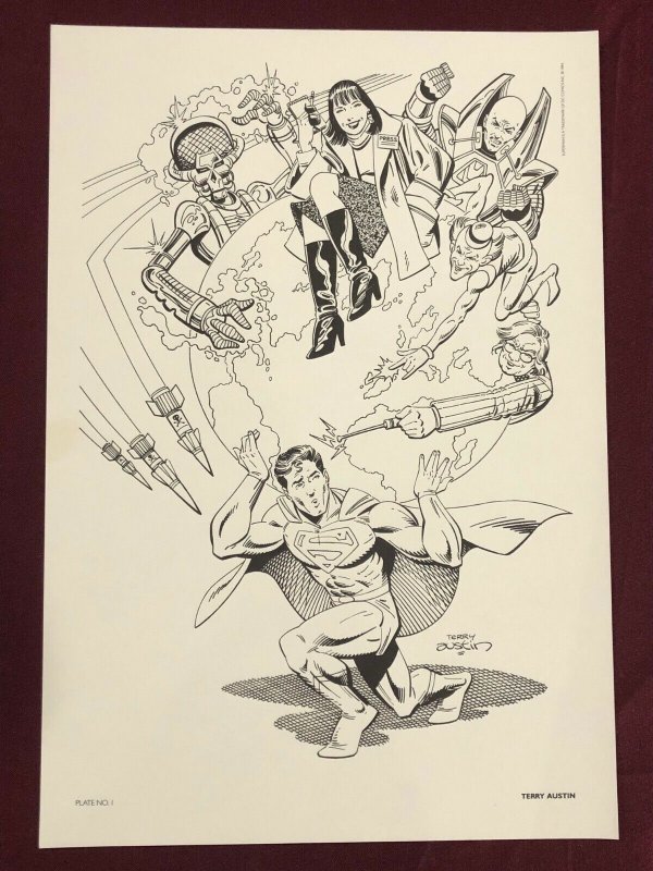 Superman Terry Austin Poster 10x15" Nmshppdflat 1984 Vintage Print ...