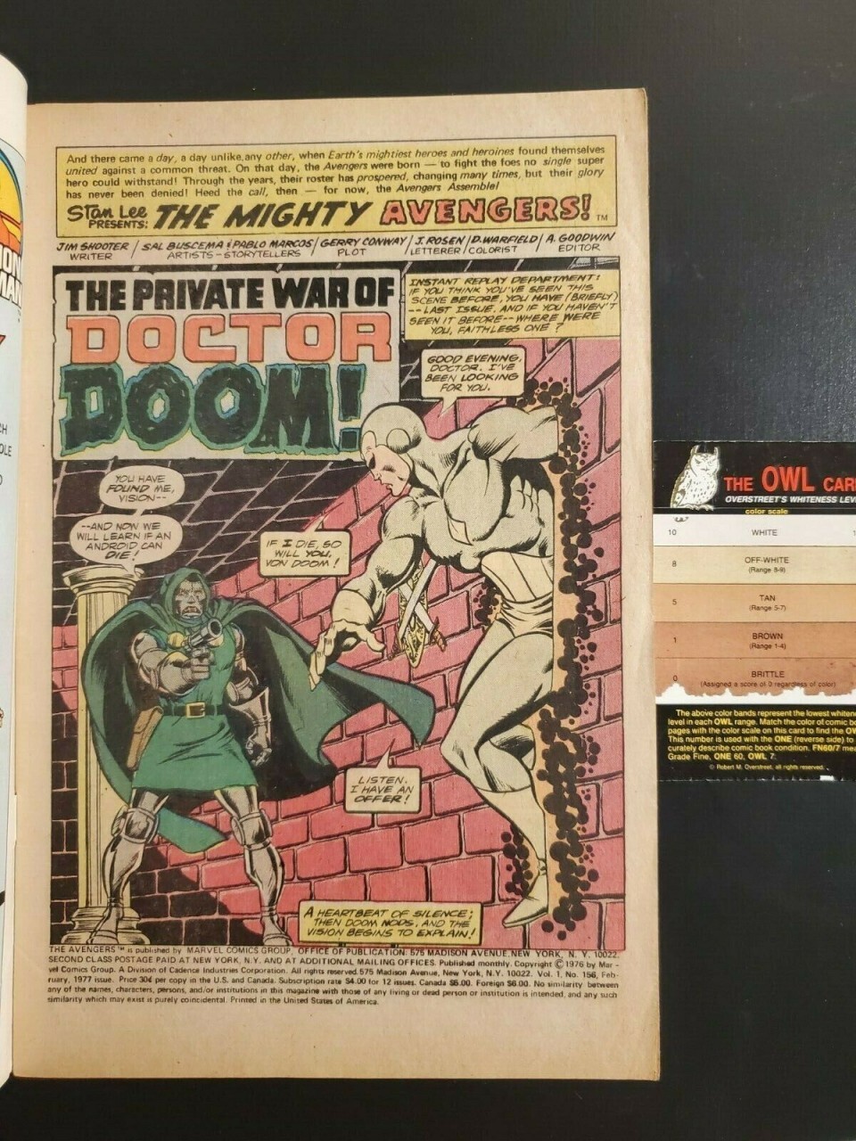 Avengers #156 (1977) VG (4.0) Doctor Doom cover/story | | Comic Books ...