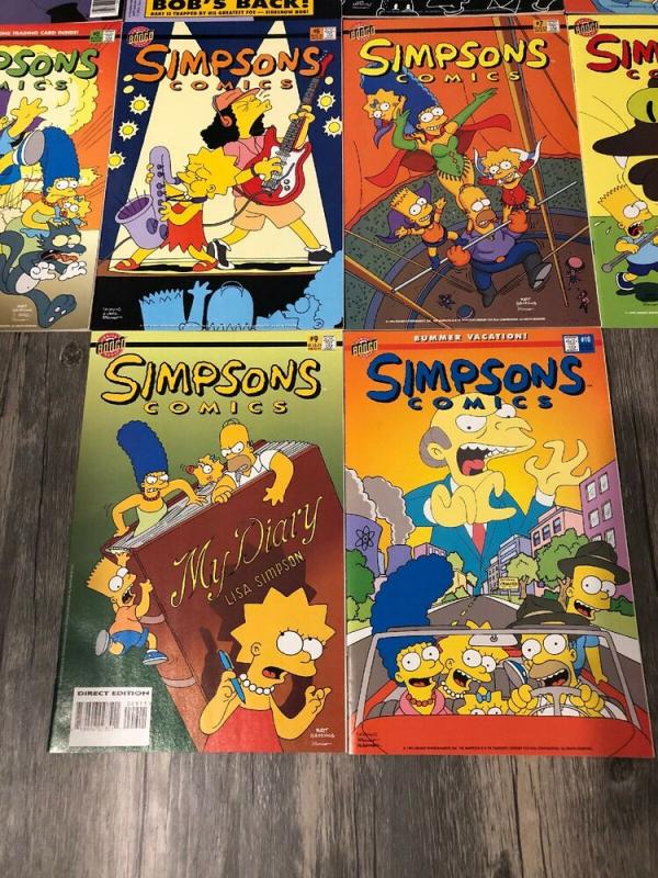 Bongo Simpsons Comics Lot 1 - 10 * RARE * Some Newsstand Edition ...