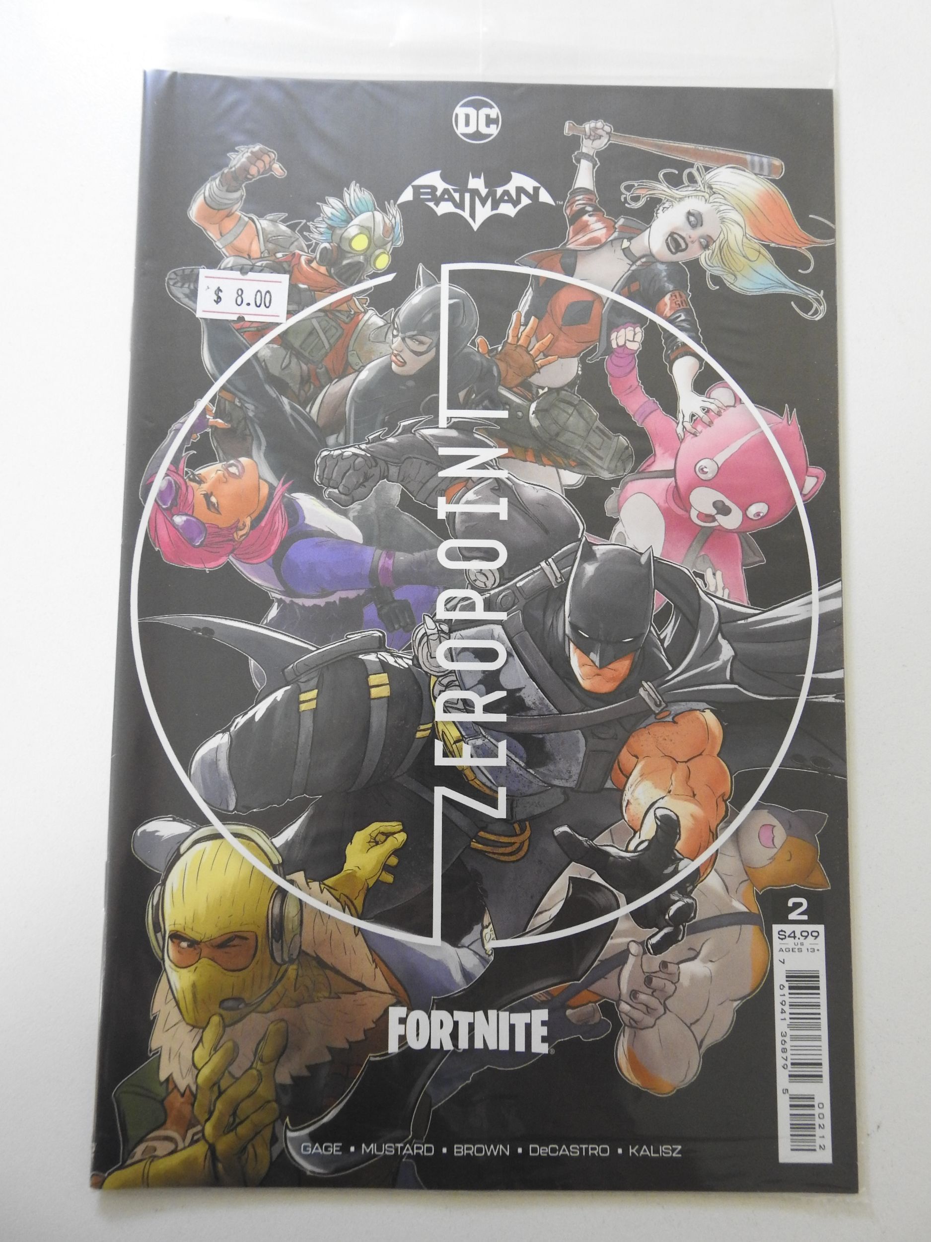 Batman/Fortnite: Zero Point #2 Second Print (2021) Sealed bag! sticker ...