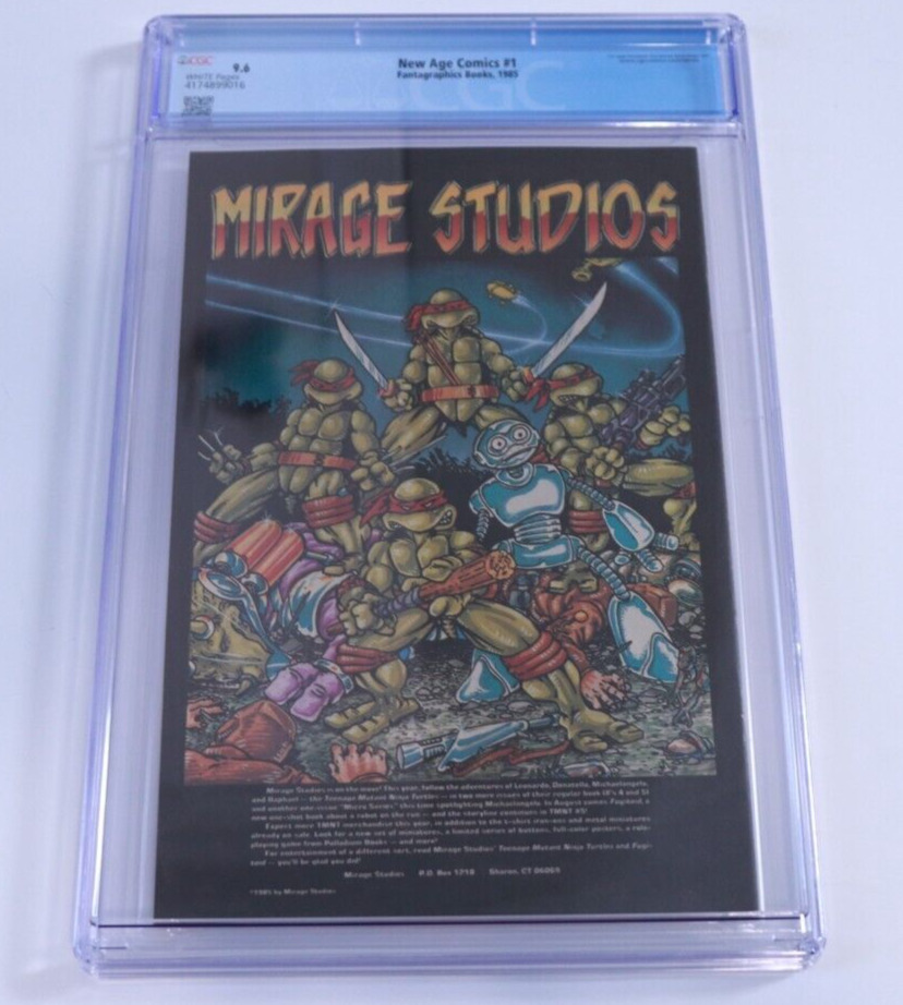 New Age Comics #1 CGC 9.6 1st TMNT in Color Back Cover 1985 ...