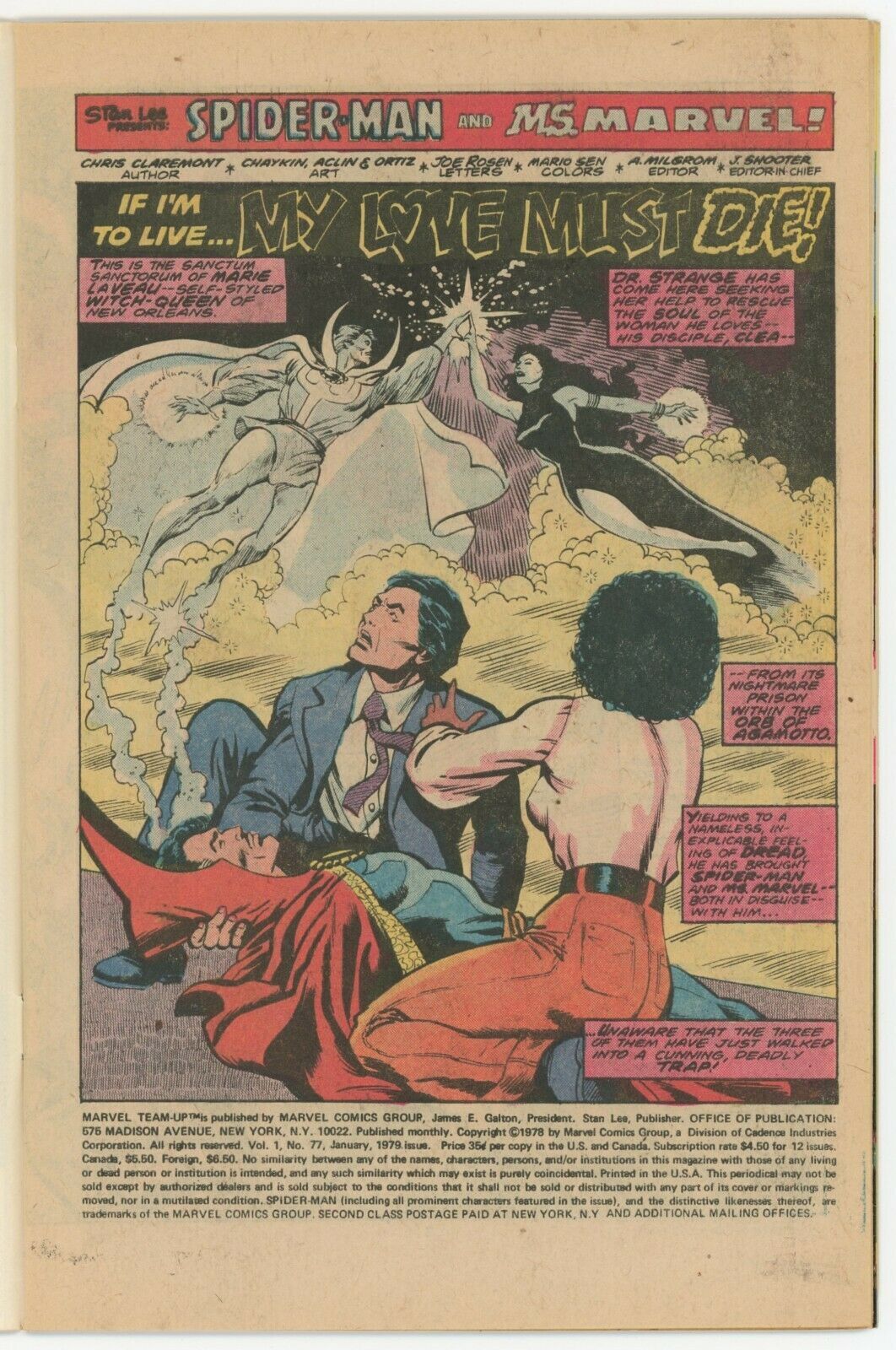 Marvel Team-Up 77 NM 9.4 Marvel 1979 Bronze Age Spider-Man Ms. Marvel ...