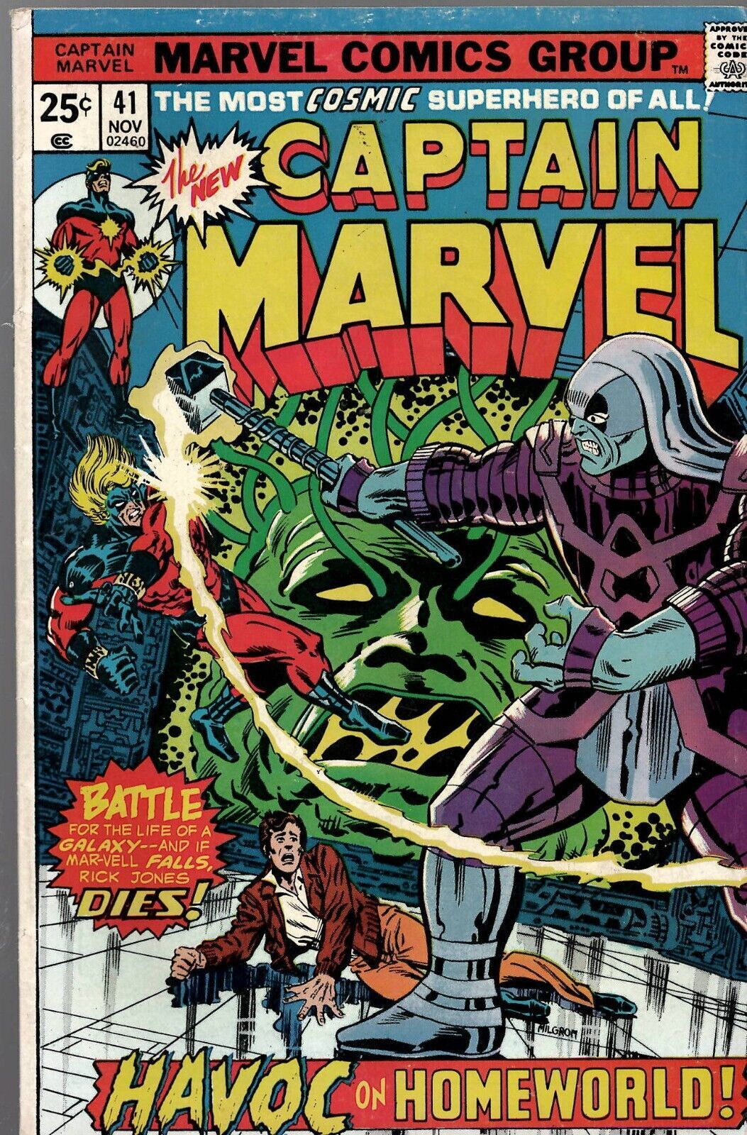 Captain Marvel #41 VINTAGE 1975 Marvel Comics | Comic Books - Bronze ...