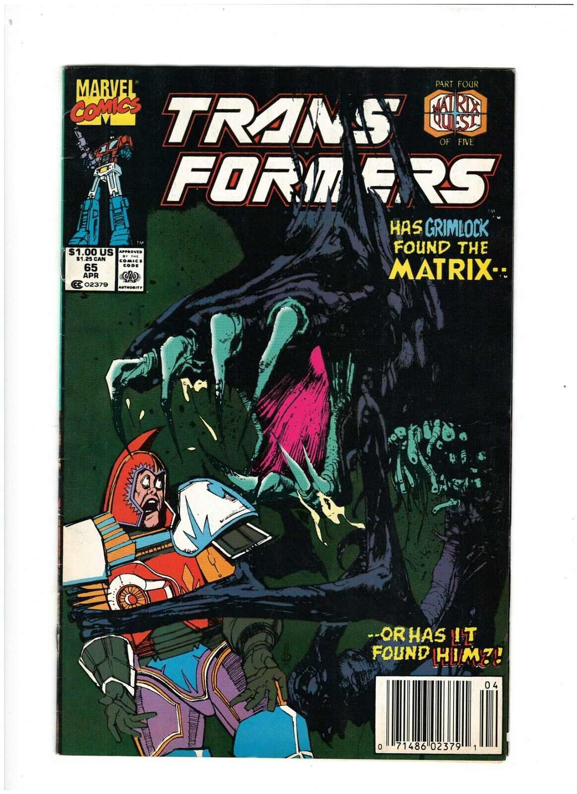 Transformers #65 VG 4.0 Newsstand Marvel Comics 1990 Grimlock | Comic ...