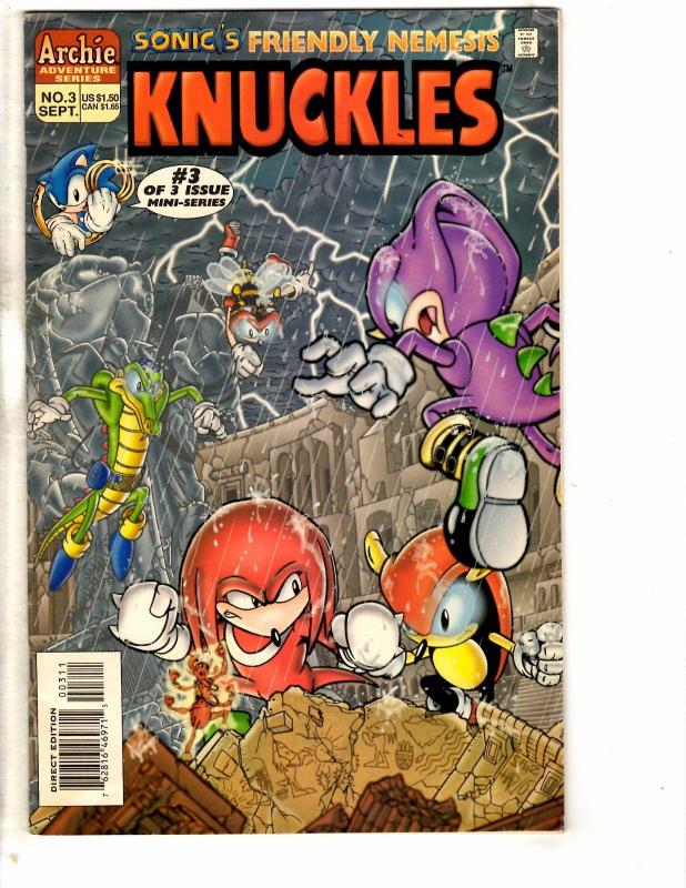 Knuckles # 3 FN Archie Adventure Series Comic Book Mini Series Sonic ...