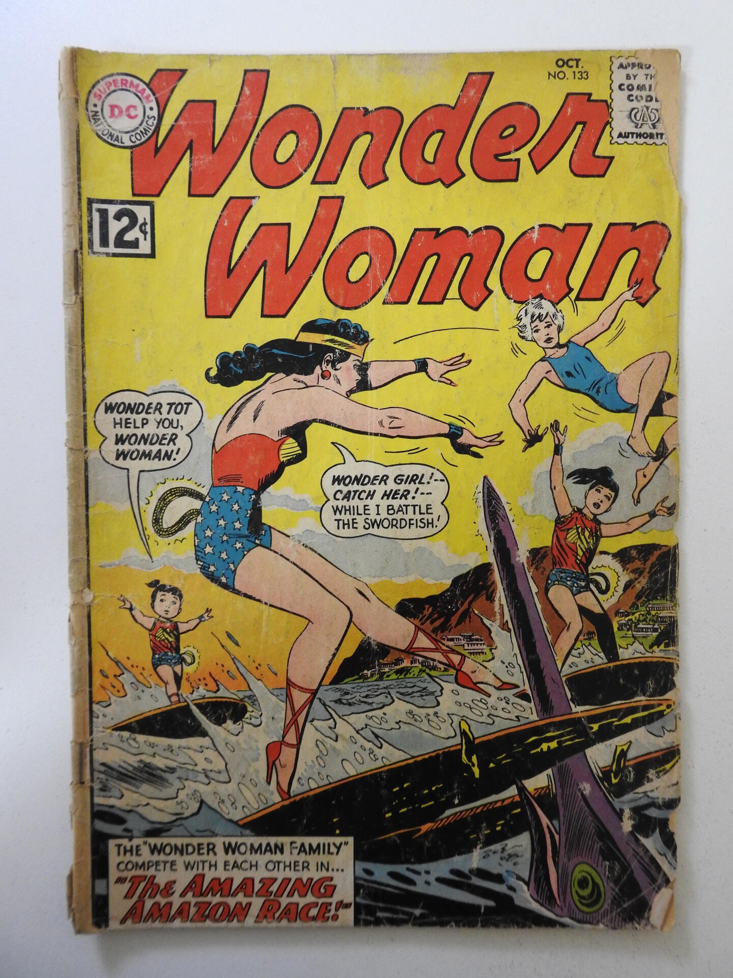 Wonder Woman #133 (1962) GD+ Cond! 2 cumulative in spine split ...