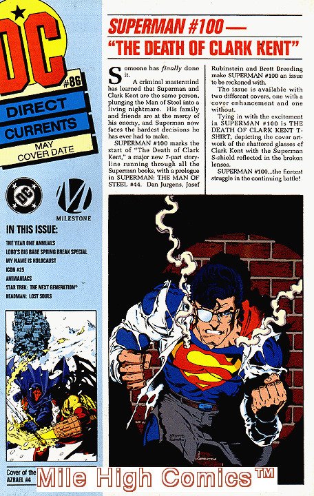 DC DIRECT CURRENTS (1988 Series) #86 Very Good Comics Book | Comic ...