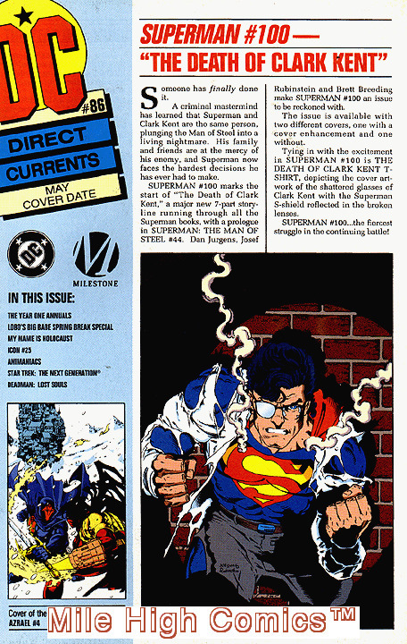 DC DIRECT CURRENTS (1988 Series) #86 Very Good Comics Book | Comic ...