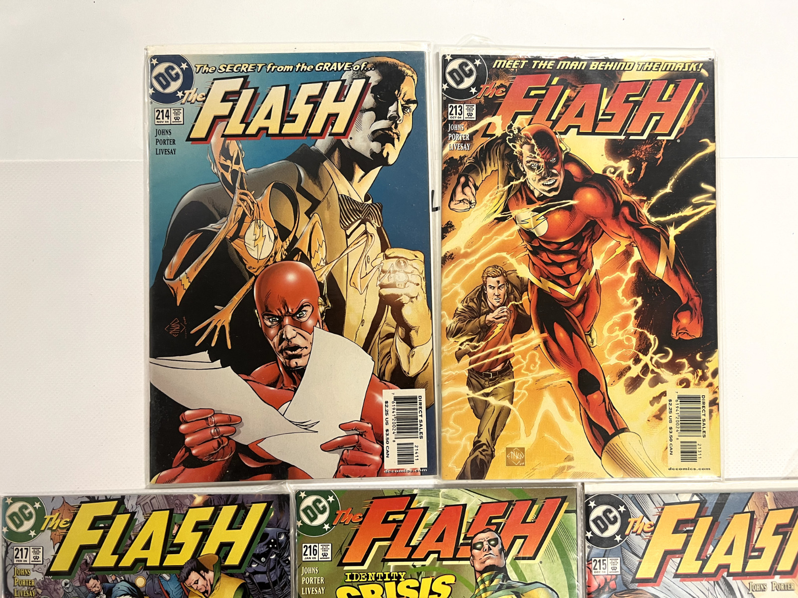 5 The Flash DC Comic Books#213 214 215 216 217 Bat-man Super-man Joker ...
