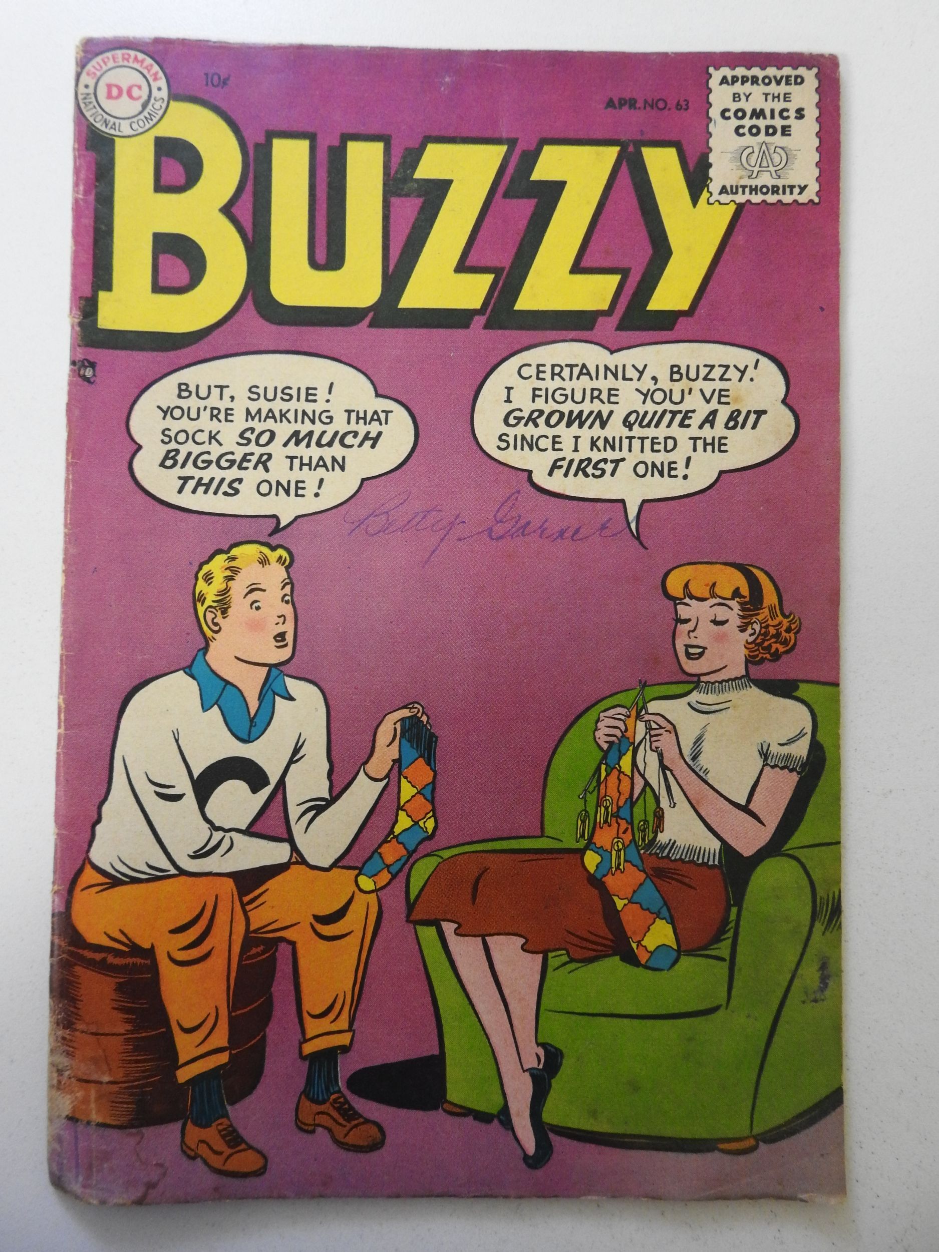 Buzzy #63 (1955) VG Condition moisture stain, ink fc | Comic Books ...