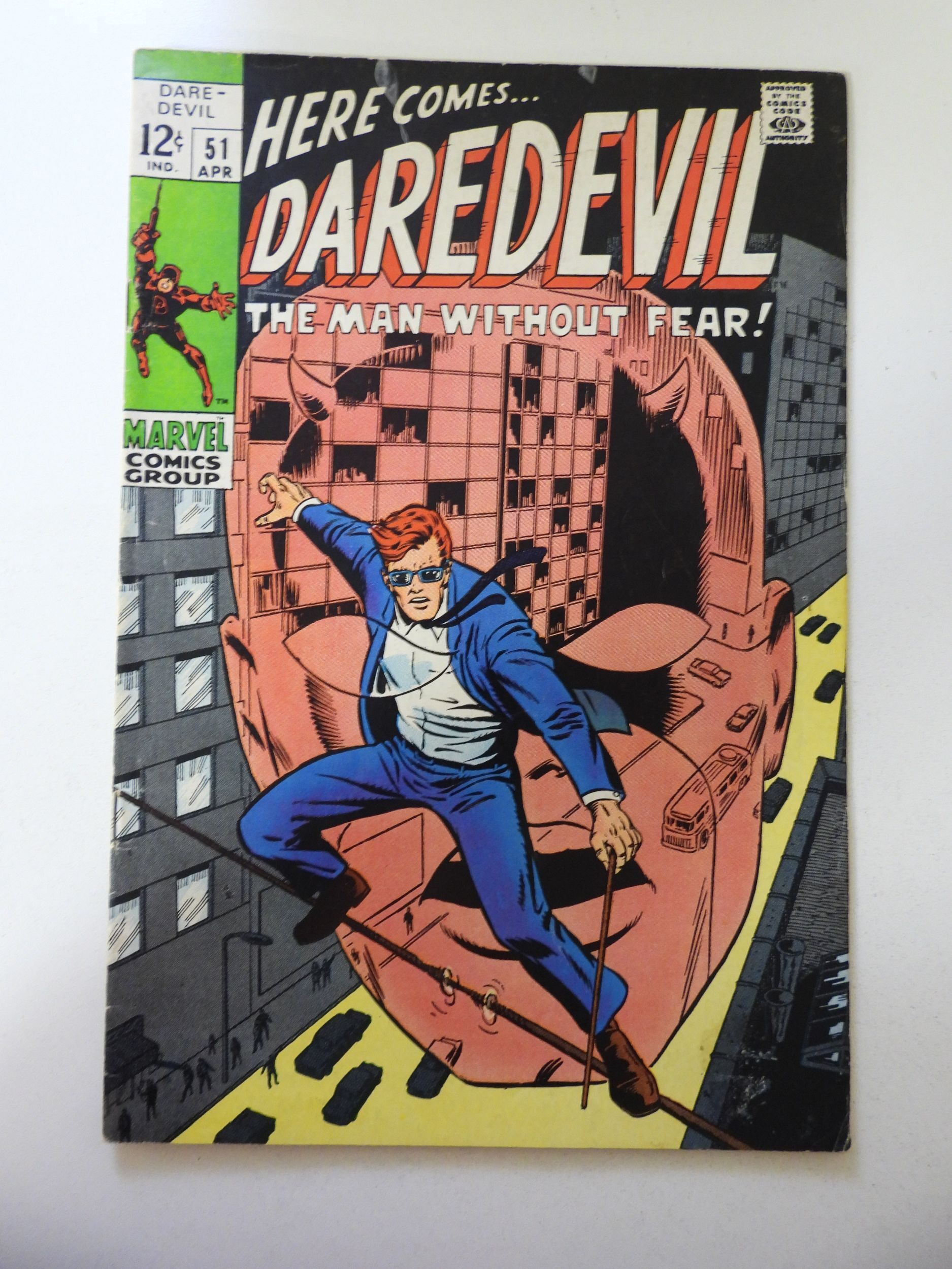 Daredevil #51 (1969) VG condition Staining fc | Comic Books - Silver ...