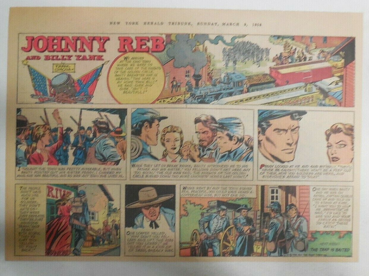 Johnny Reb Sunday by Frank Giacoia & Jack Kirby from 3/9/1958 Half Page ...