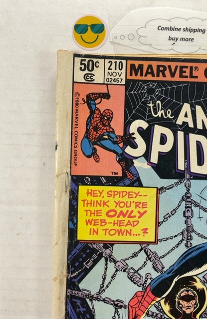 The Amazing Spider-Man #210 (1980) Key -1st App Madame Web * soon app ...
