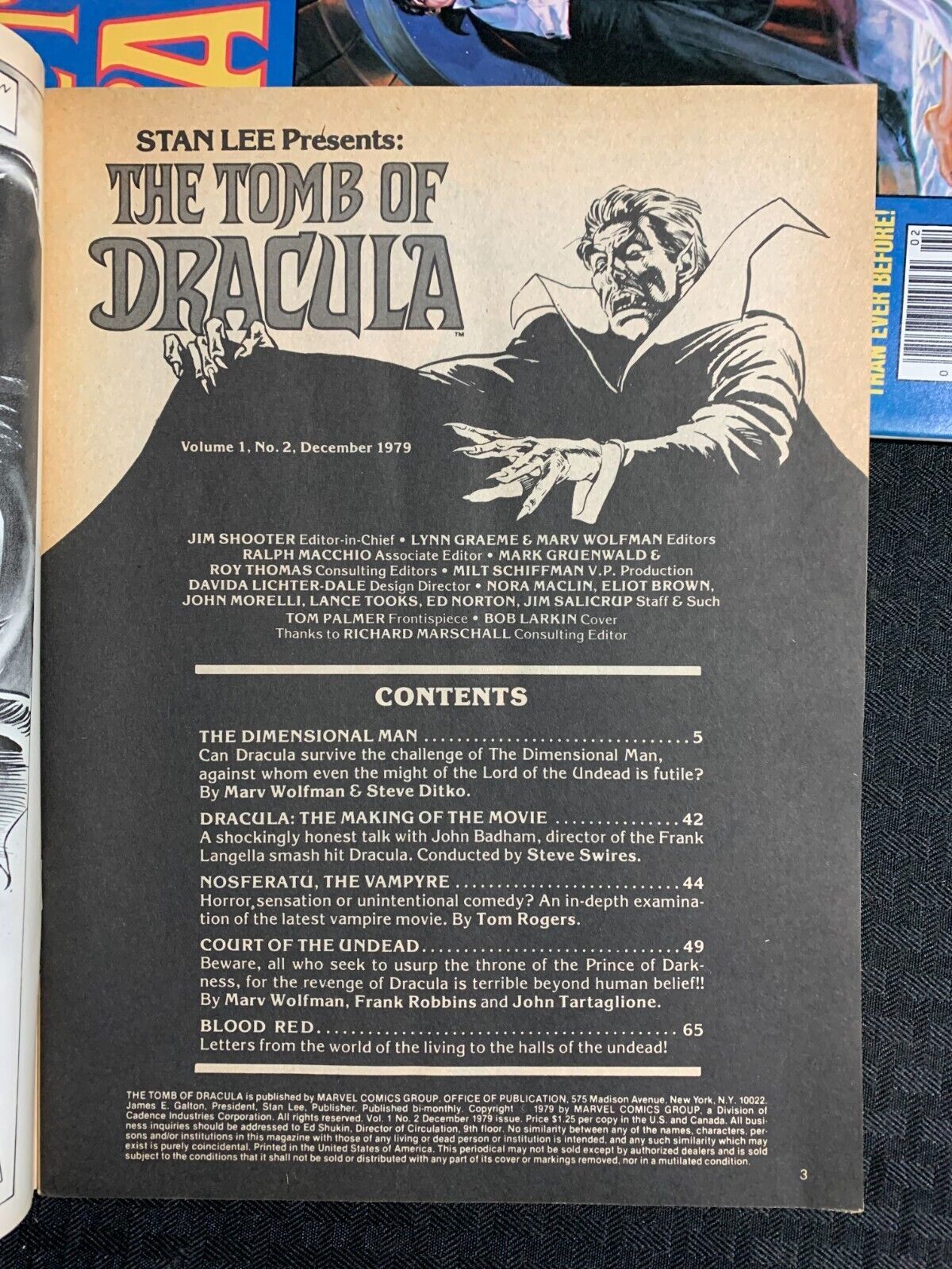 1979 TOMB OF DRACULA Magazine #2 FN & #3 FN+ Bob Larkin Cover / Gene ...