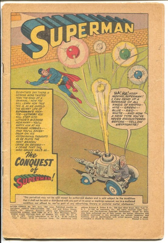 Action #261-1961-Superman-Supergirl-P | International - Comic Books, DC ...
