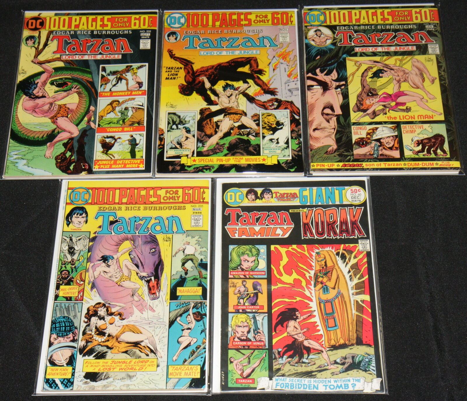DC Bronze Age TARZAN TITLES 24 Mid Grade Comic Lot FN-VF Jungle Joe ...