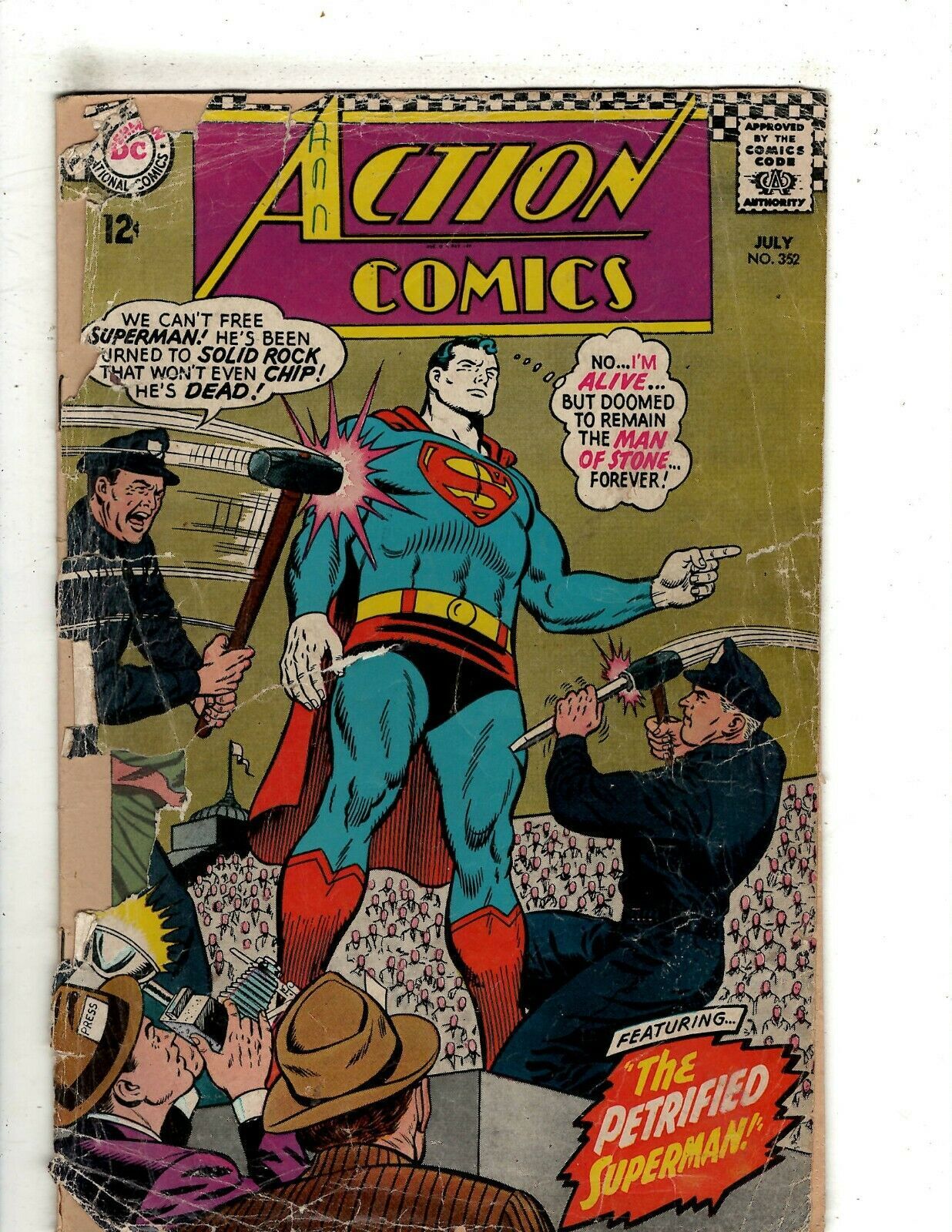 7 Action Comics Feat. Superman # 338 351 352 353 359 360 368 Batman ...