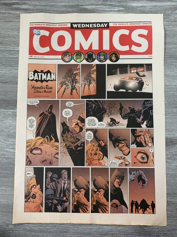 2009 DC WEDNESDAY COMICS Newspaper #12 FVF 7.0 Batman / Kamandi ...