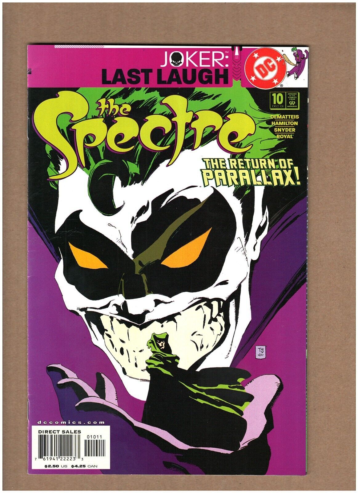 The Spectre #10 DC Comics 2001 Joker: Last Laugh Return of Parrallax ...
