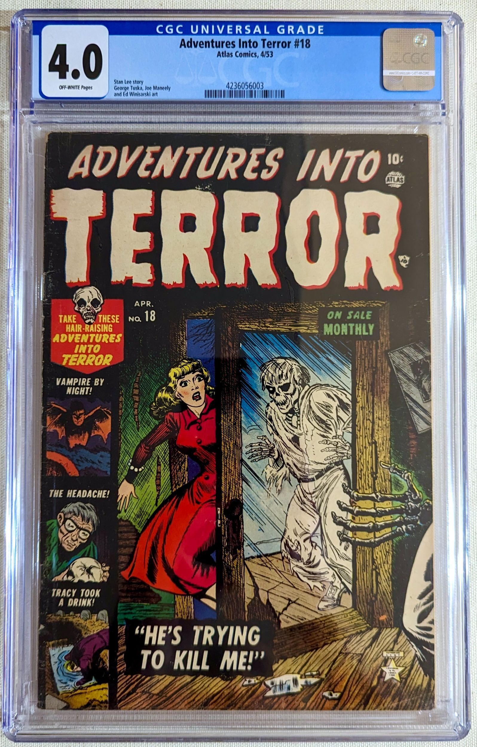 Adventures Into Terror #18 1953 Atlas Vampires Zombies Pre Code Horror ...