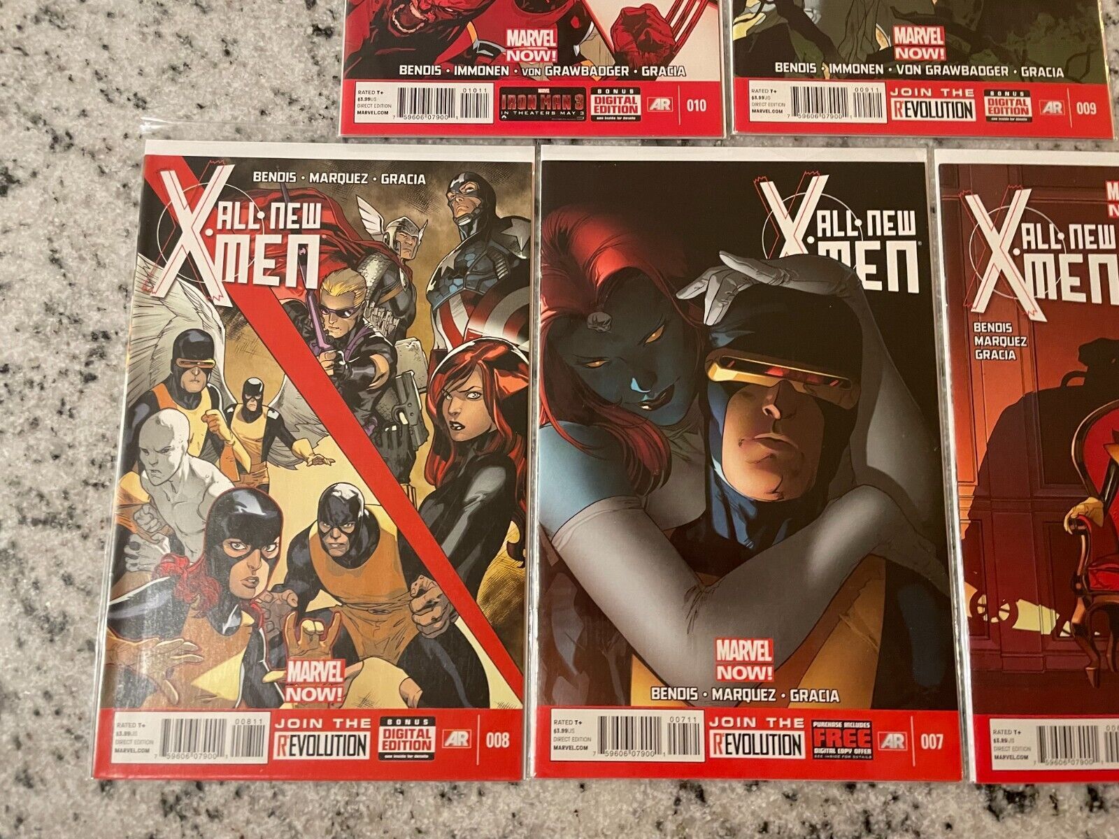 5 All New X-Men Marvel Comic Books # 6 7 8 9 10 Hulk Gambit Wolverine ...